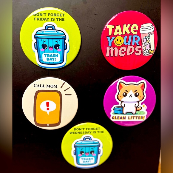 Hand Crafted | Art | Fridge Reminder Magnets 35 Inch | Poshmark